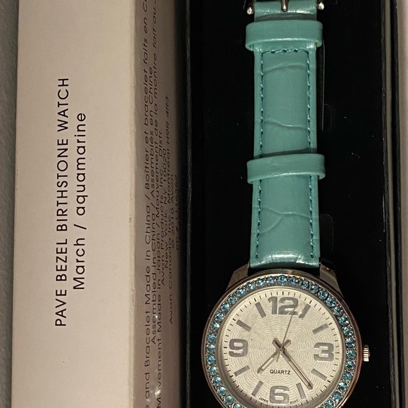 Avon | Accessories | New Avon Aquamarine Watch | Poshmark